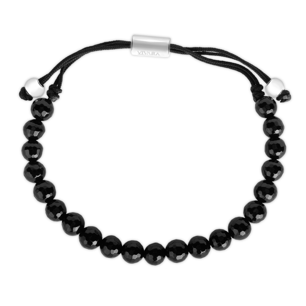 Pulseira Life Shambala Aço Ágata Preta - Colecao Life Shambala