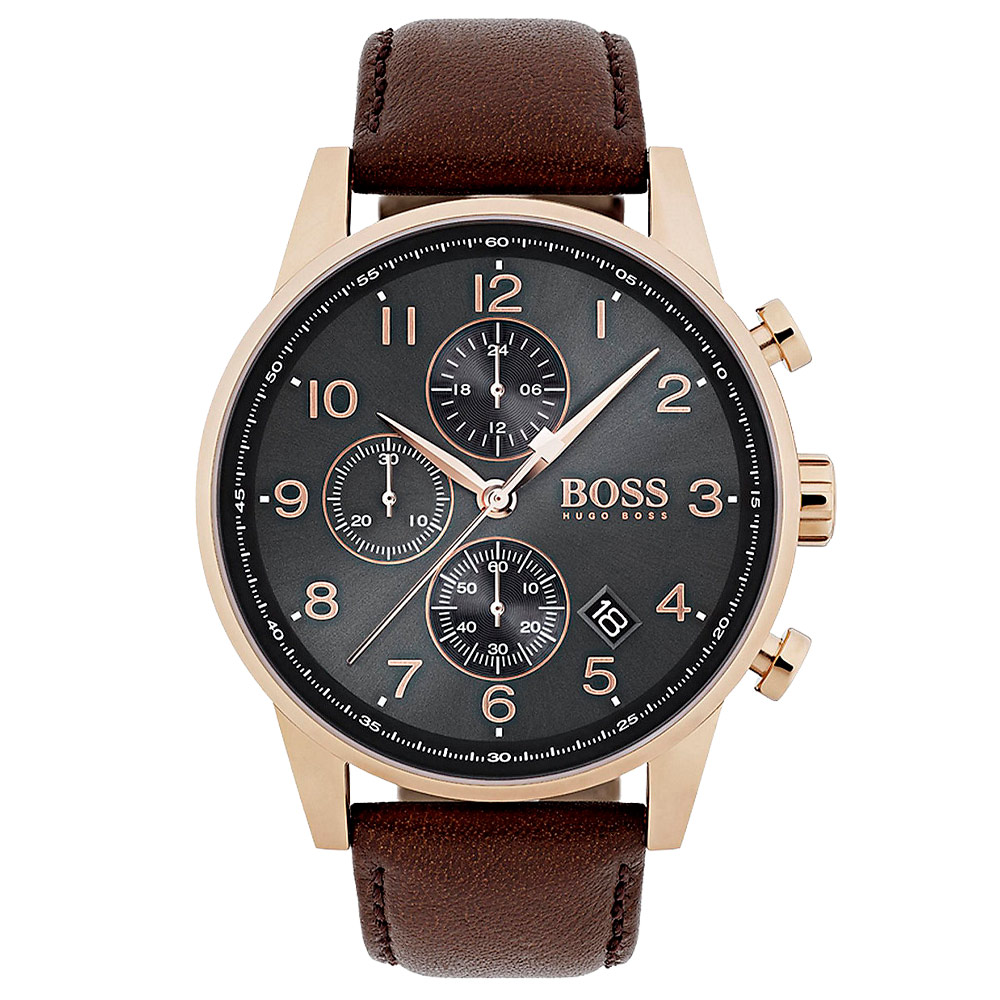 Relógio Hugo Boss Masculino Couro Marrom - 1513496